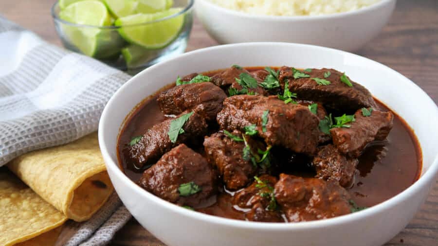 Chile Colorado {Beef Stewed in a Red Chile Sauce}