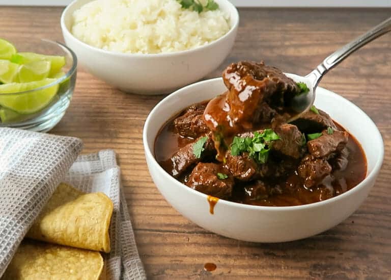 Chile Colorado {Beef Stewed in a Red Chile Sauce}